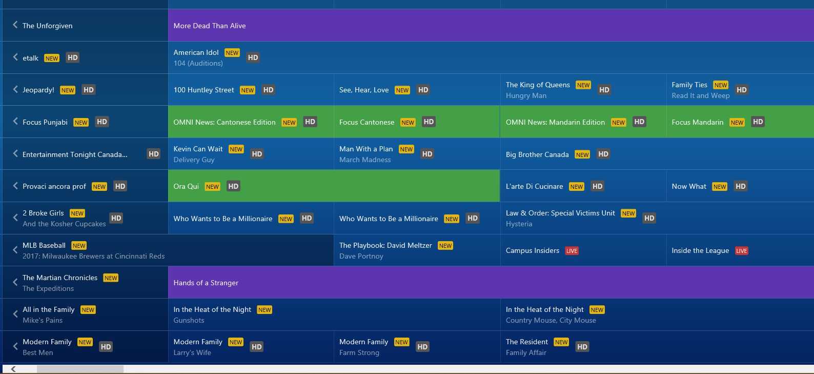 Guide Data for HDHomerun using SD - All Shows Identified as New - Live ...