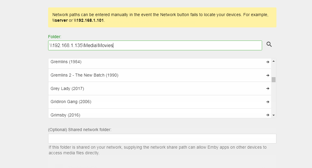 Emby movie library empty. - General/Windows - Emby Community