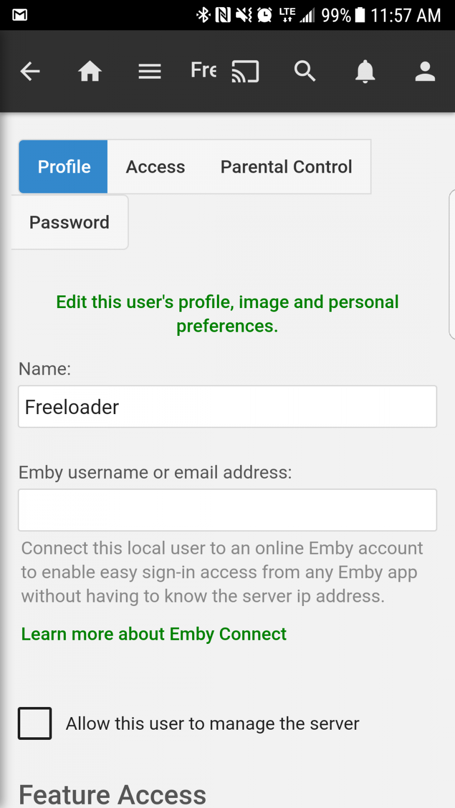 Edit User Profile - General/Windows - Emby Community