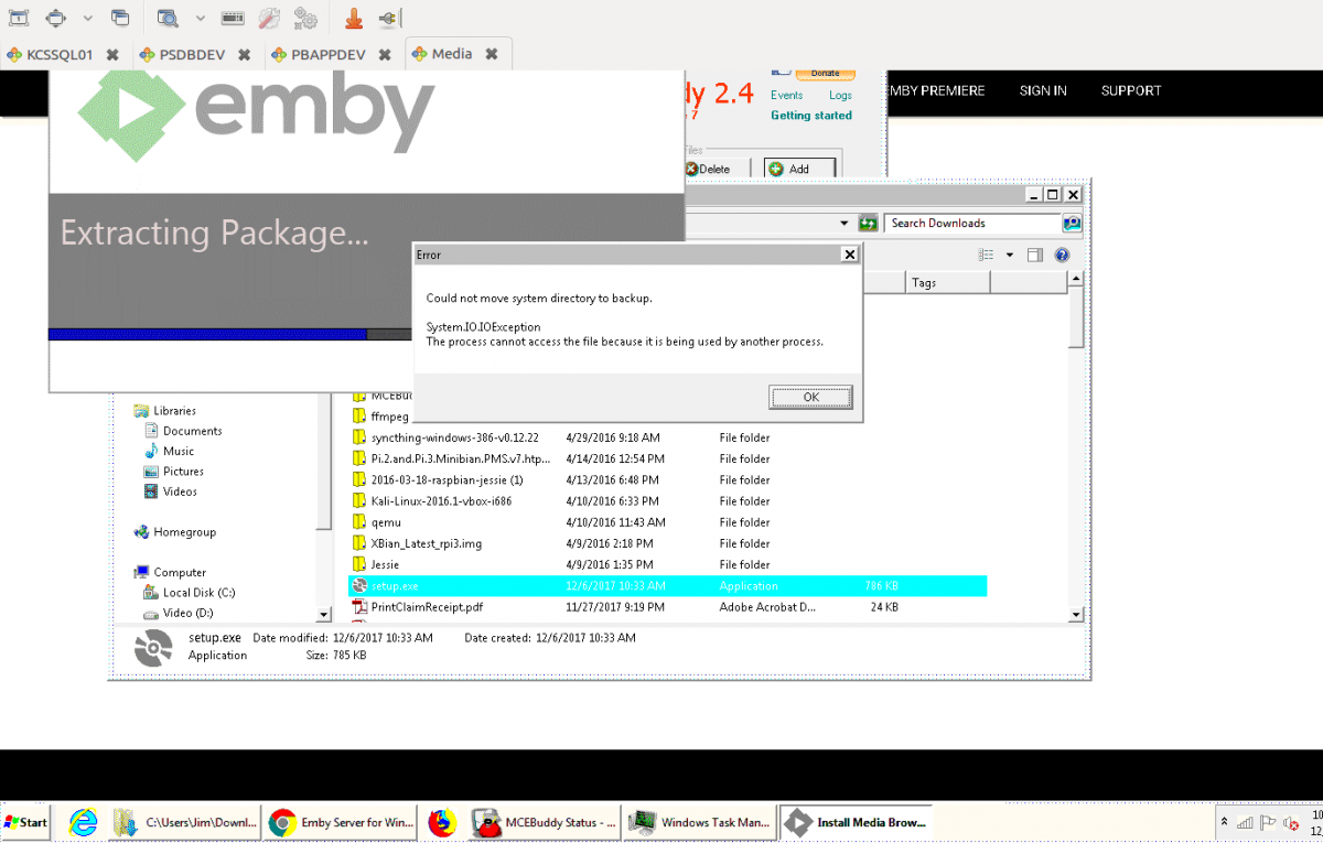 Error updating to 3.2.50 - General/Windows - Emby Community