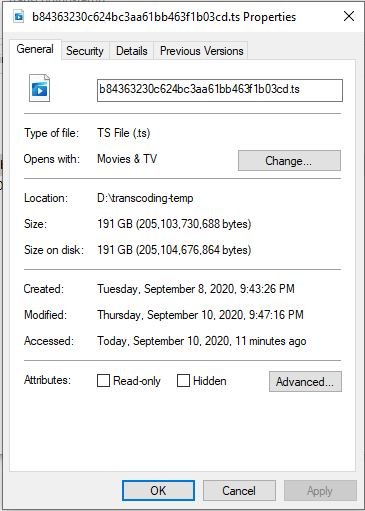 How to manage transcoding-temp file size? - General/Windows - Emby Community