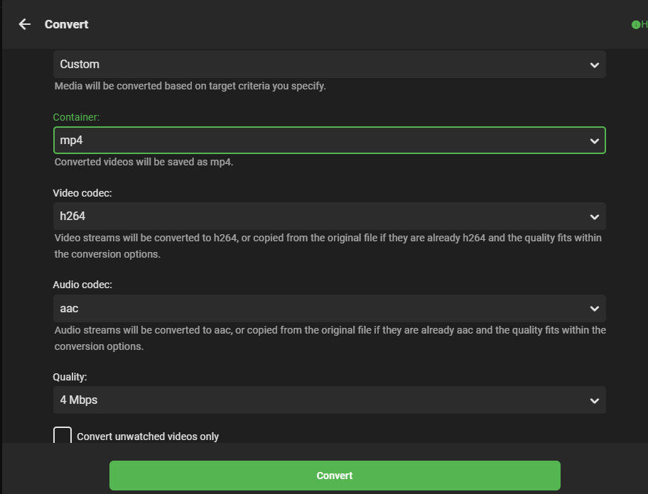 Conversion Question - General/Windows - Emby Community
