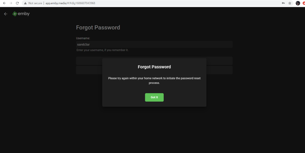 Invalid password - General/Windows - Emby Community
