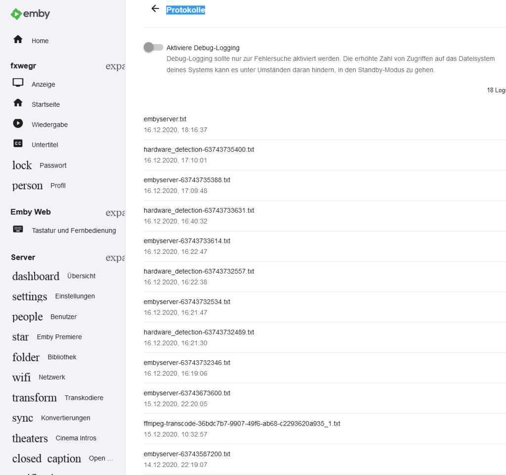 Emby Server - GUI error using FireFox - Linux - Emby Community