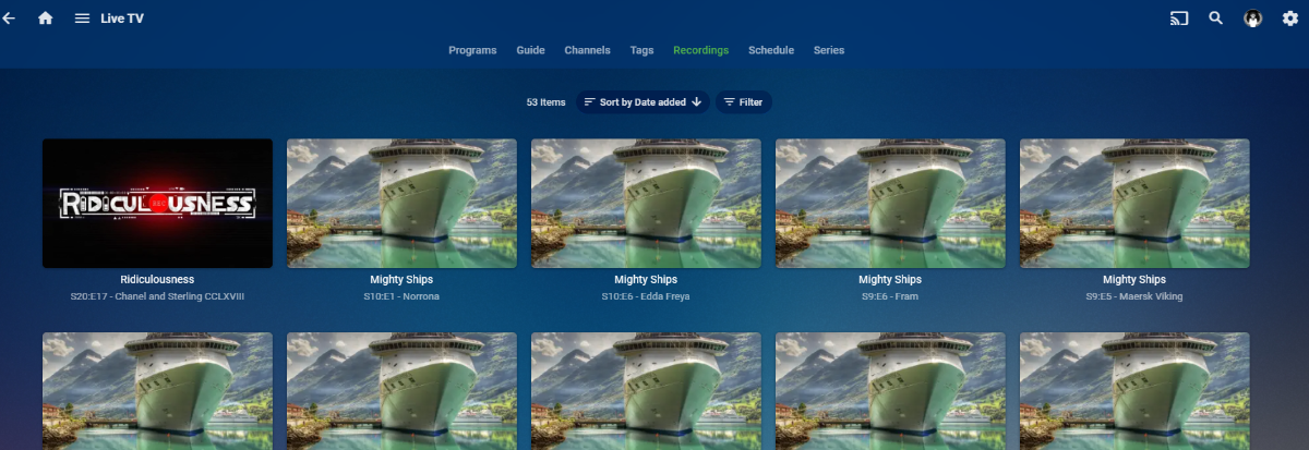 Recorded TV library, shows empty shows. - General/Windows - Emby Community
