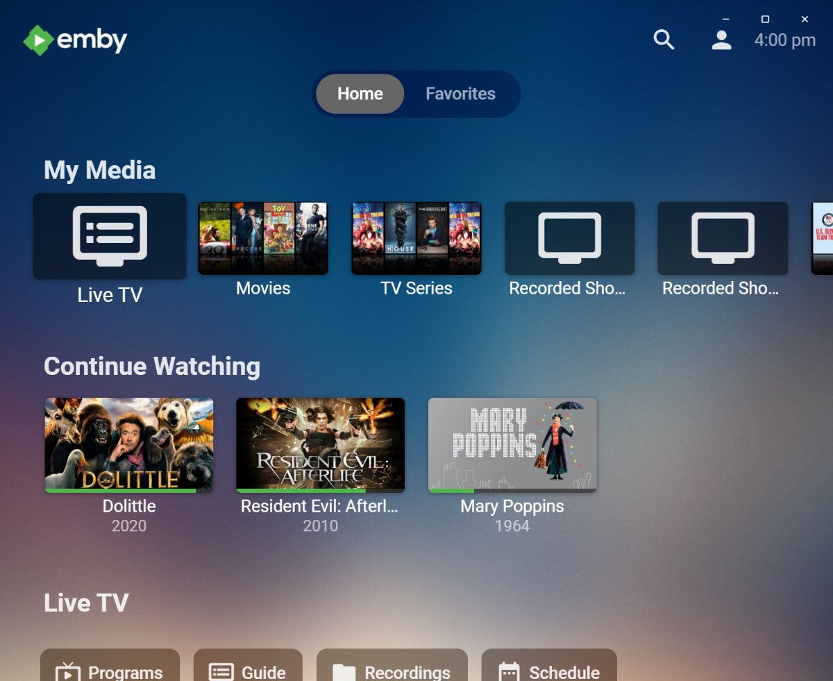 Emby Theatre TV Guide stuck at timeframe of when show was started ...