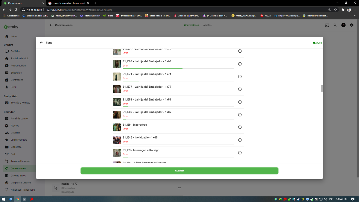 Error de conversion - General/Windows - Emby Community