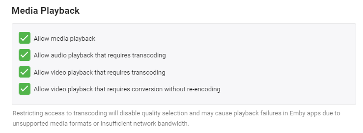 Disable transcoding - General/Windows - Emby Community Disable transcoding - General/Windows - Emby Community