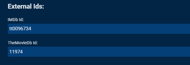 Moviedb id - General/Windows - Emby Community
