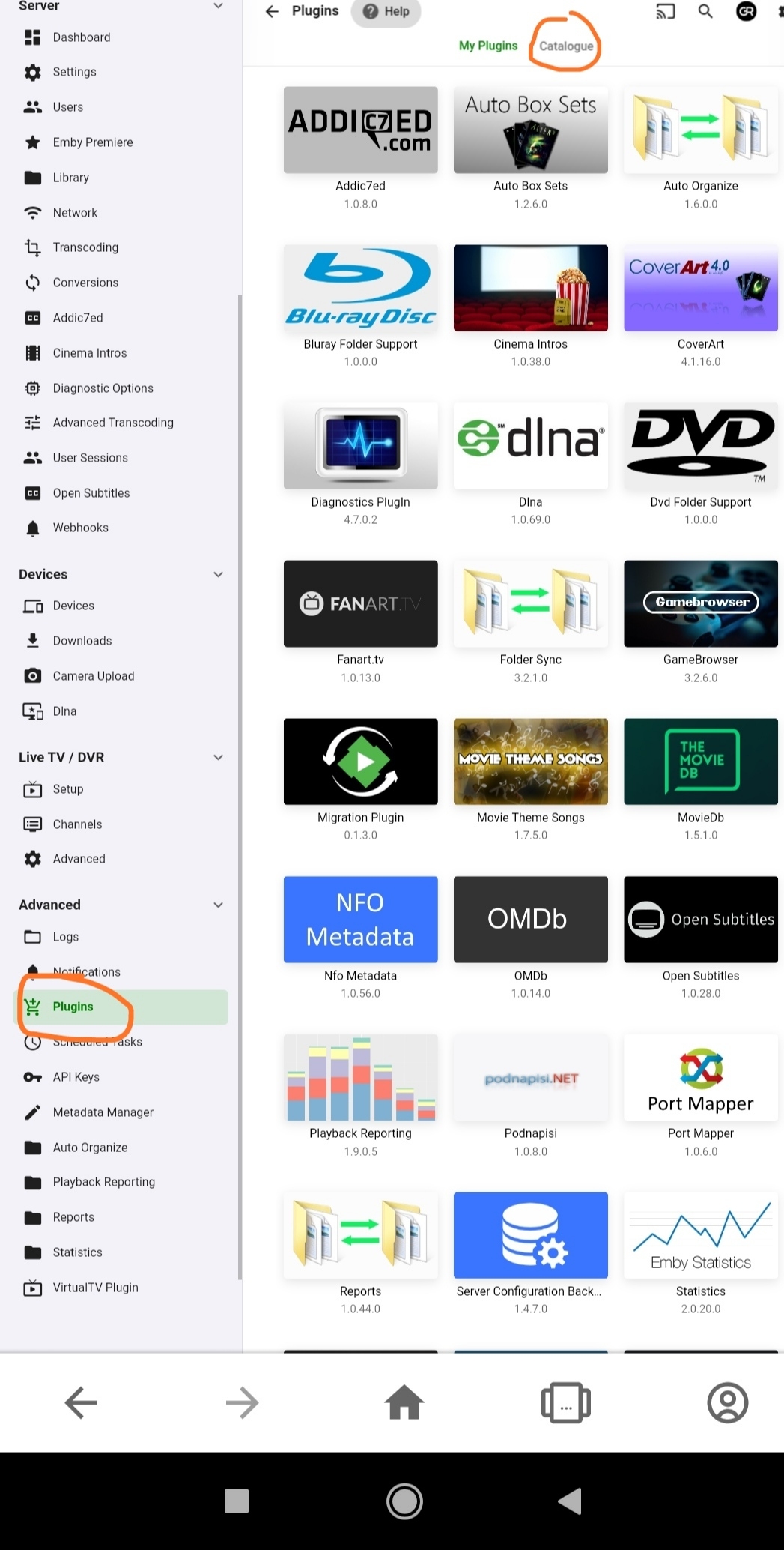 Where is plugins browser - Plugins - Emby Community