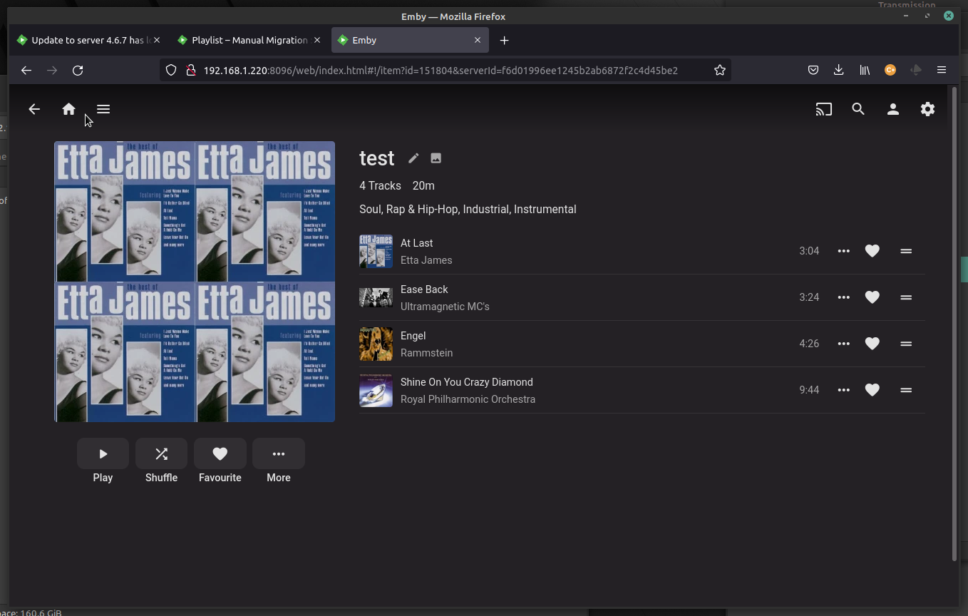 Update to server 4.6.7 has lost my playlists - Linux - Emby Community
