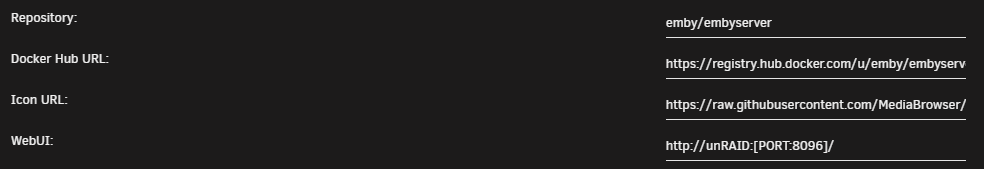 HttpListener setting in unRAID docker - Linux - Emby Community