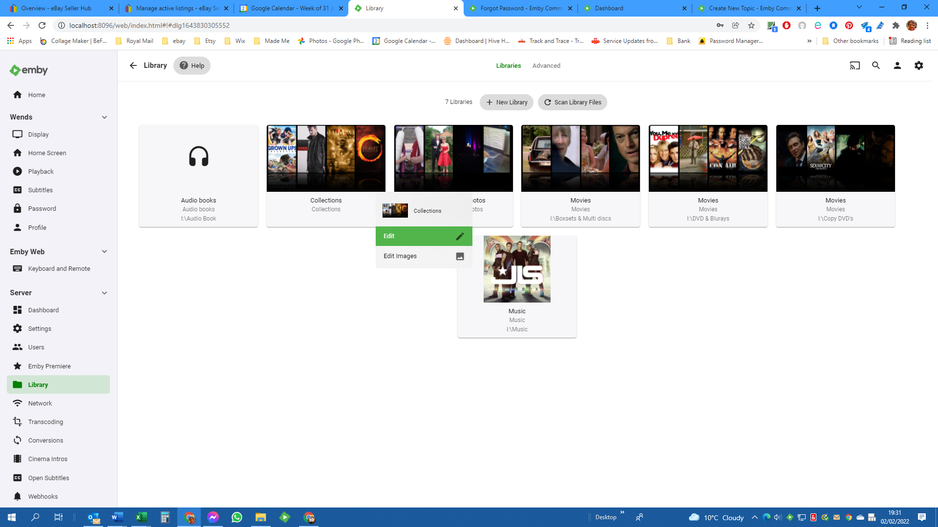 library has no remove option - General/Windows - Emby Community