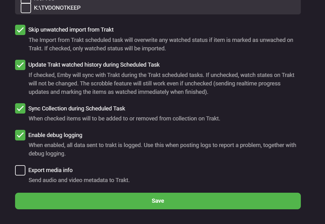Question regarding the syncing of the Trakt plugin - General/Windows - Emby Community