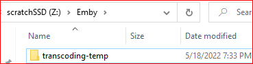 transcoding temp folder - General/Windows - Emby Community