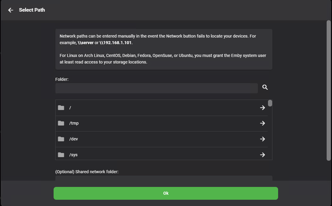 TrueNAS Scale || Emby not able to see SMB dataset? - Linux - Emby Community