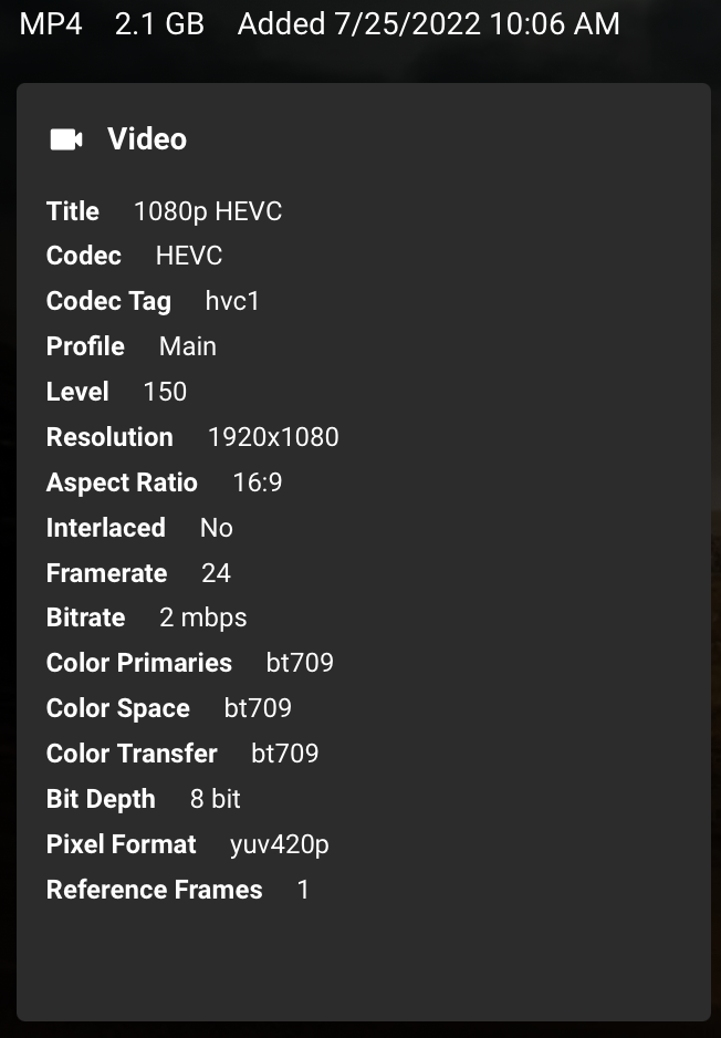 Conversions - FFMPEG and NVENC - Missing bitrate parameter ? - Linux - Emby Community