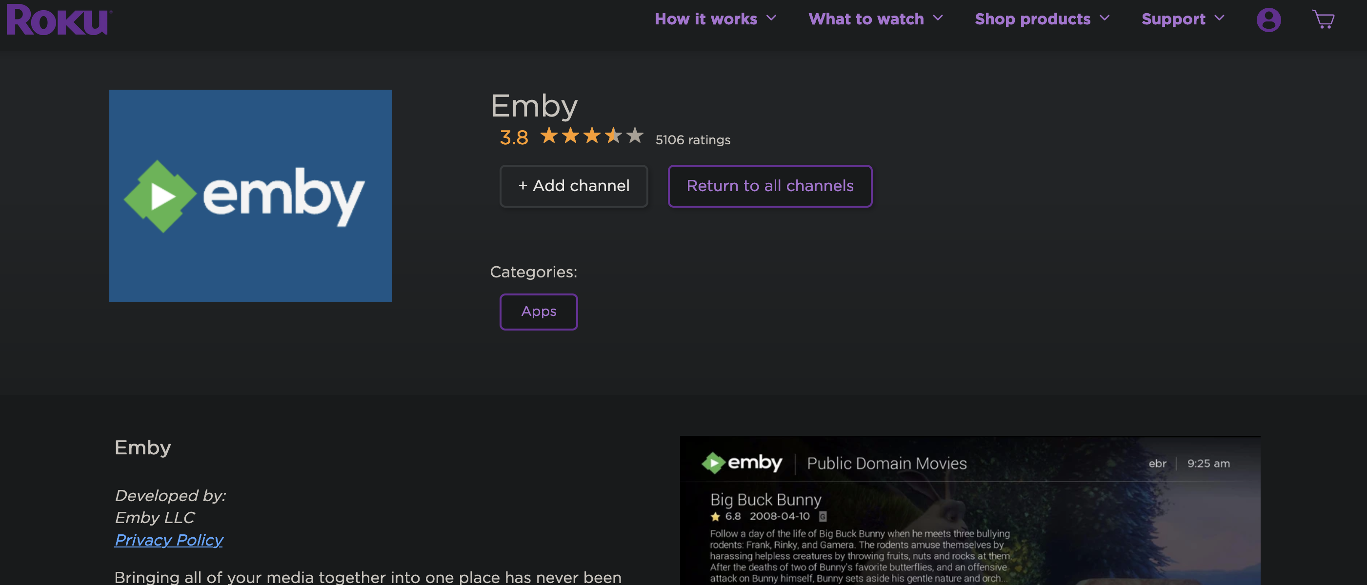 I can't install Emby "Stable" from EU - Roku - Emby Community