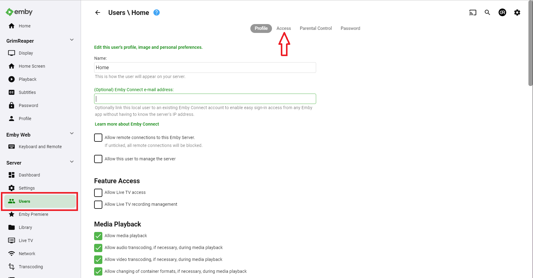 Change user access to libraries - General/Windows - Emby Community