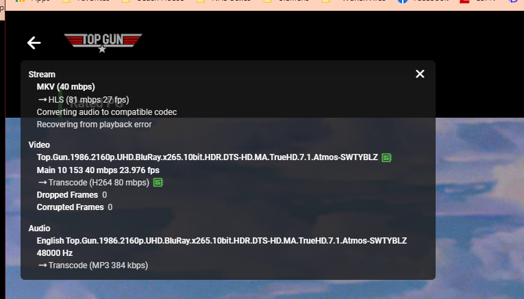 Transcoding fails, playback stops - General/Windows - Emby Community Transcoding fails, playback stops - General/Windows - Emby Community