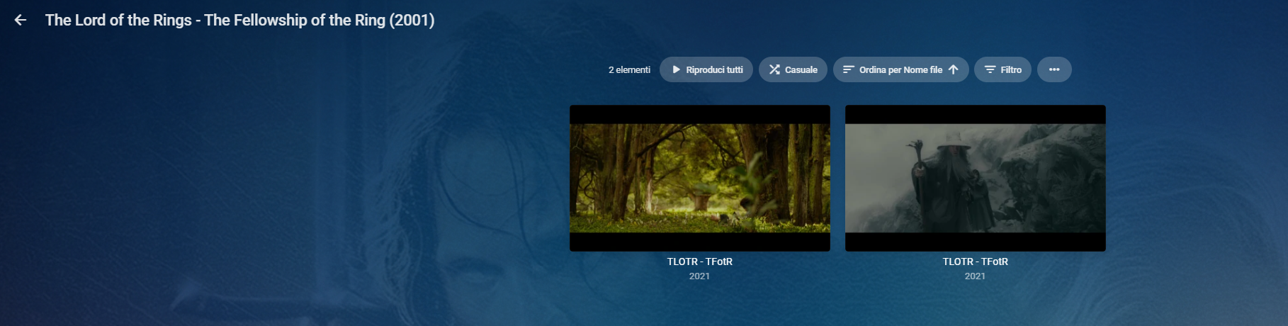 Movie divided in two files - General/Windows - Emby Community