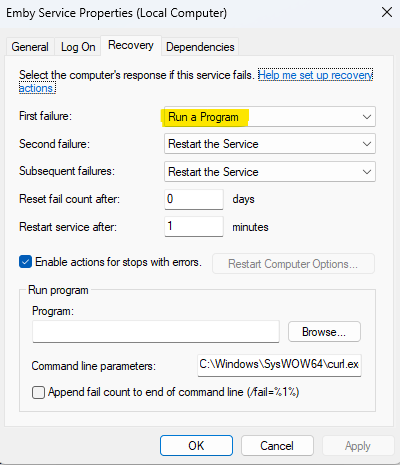 point of recommendations for Windows Service - General/Windows - Emby ...