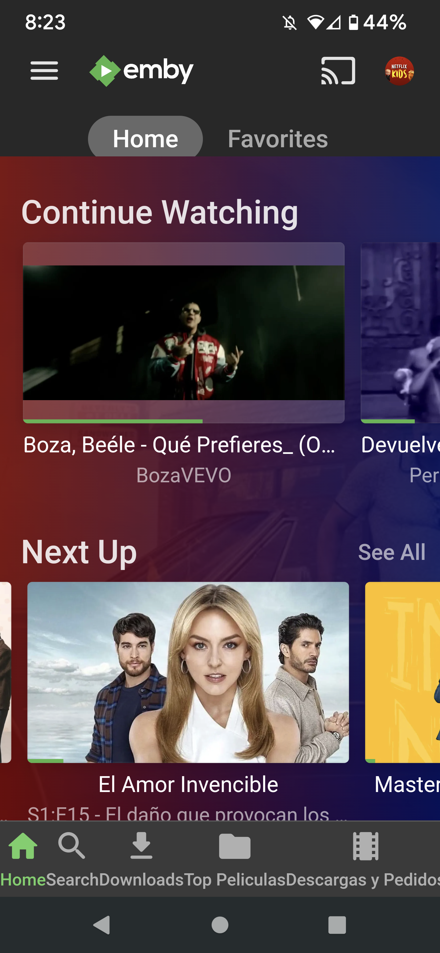 User not display all media on main screen - Android - Emby Community