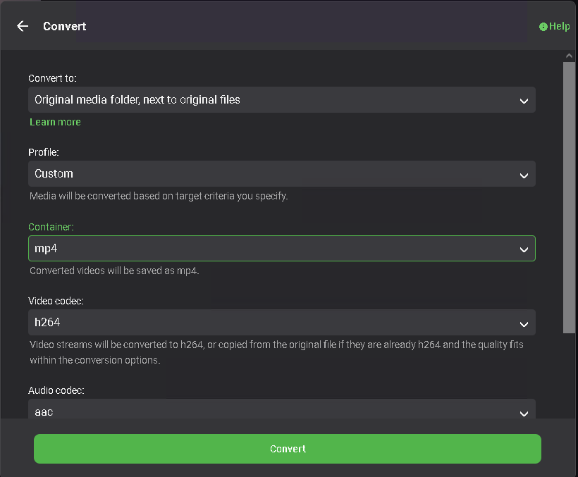 Scheduled MP4 Conversion after recording is done - General/Windows ...