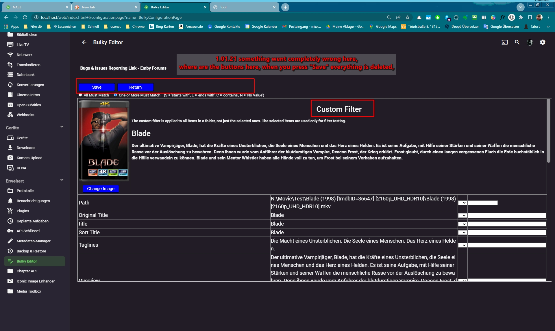 Bulky: Bulk(Mass) MetaData Editor - Plugins - Emby Community