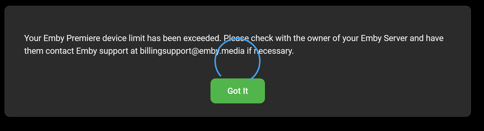 Error about subscription shows when I try to download subtitles ...