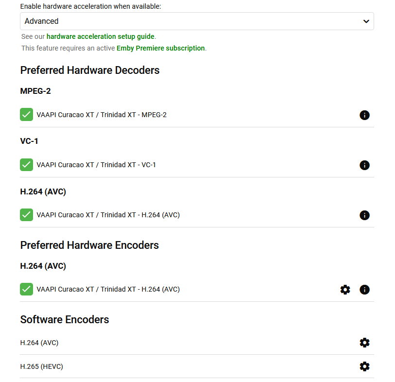 Live TV Playback fails with VAAPI HW transcoding - Linux - Emby Community