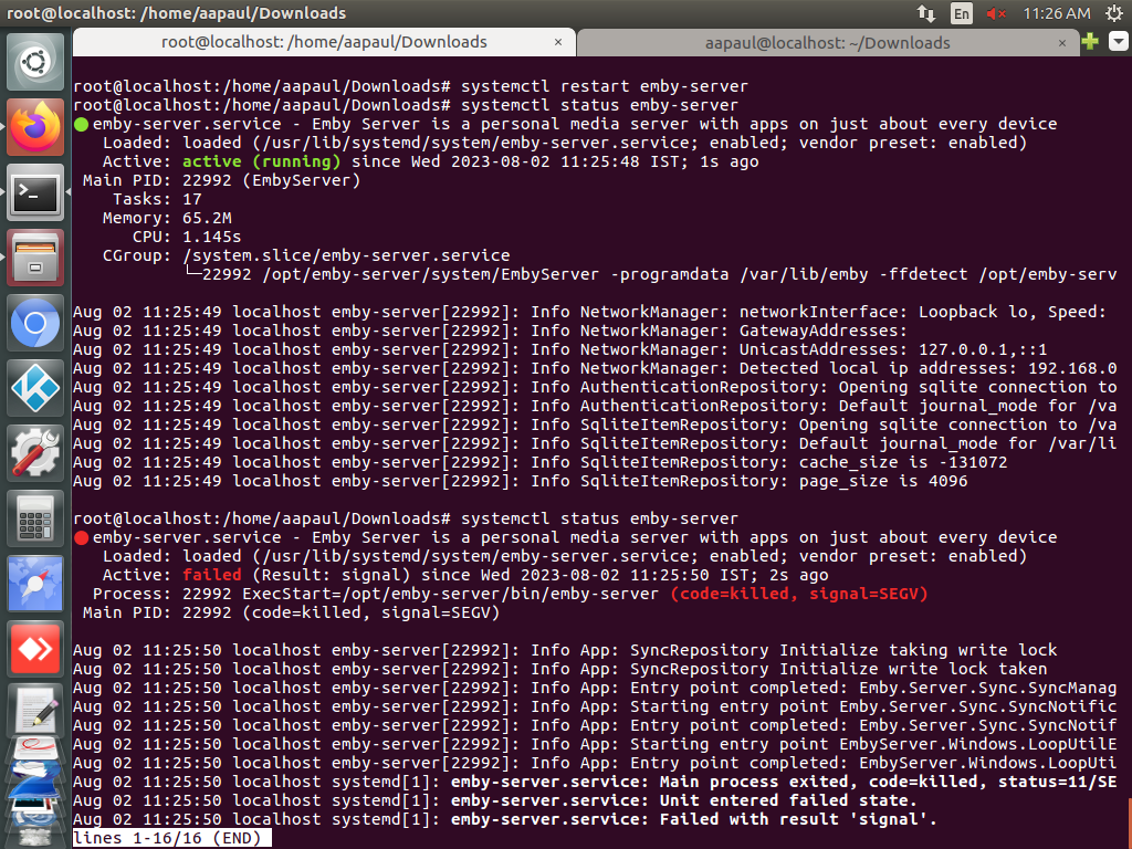Emby-Server Service or .exe file is not running - Linux - Emby Community