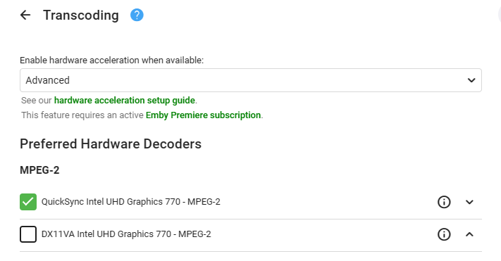 Hardware/Software Transcoding for different sources - General/Windows ...