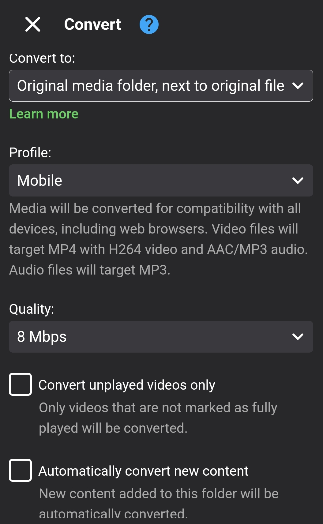 Editing A Convert Job Says Download Instead Of Convert Generalwindows Emby Community