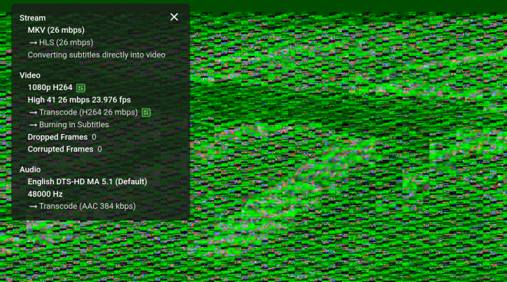 New NUC12WSBi5, HW acceleration intel decoder makes pict. noise - Linux - Emby Community