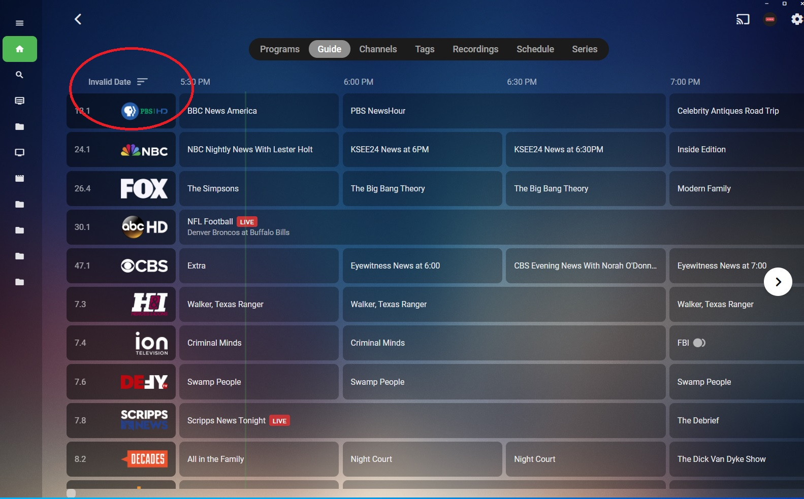 Grid guide glitch - General/Windows - Emby Community