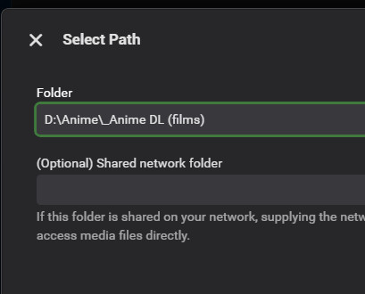 Add Optional Network Paths to existing Folders in Library - General/Windows - Emby Community