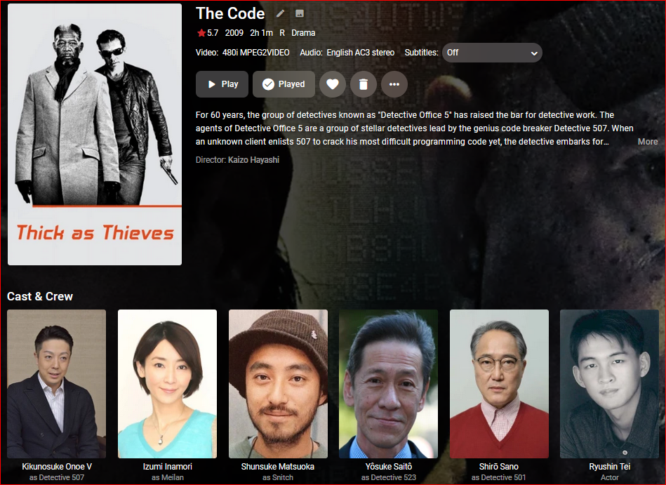 movie identification wacked - wrong cast and desc - General/Windows ...