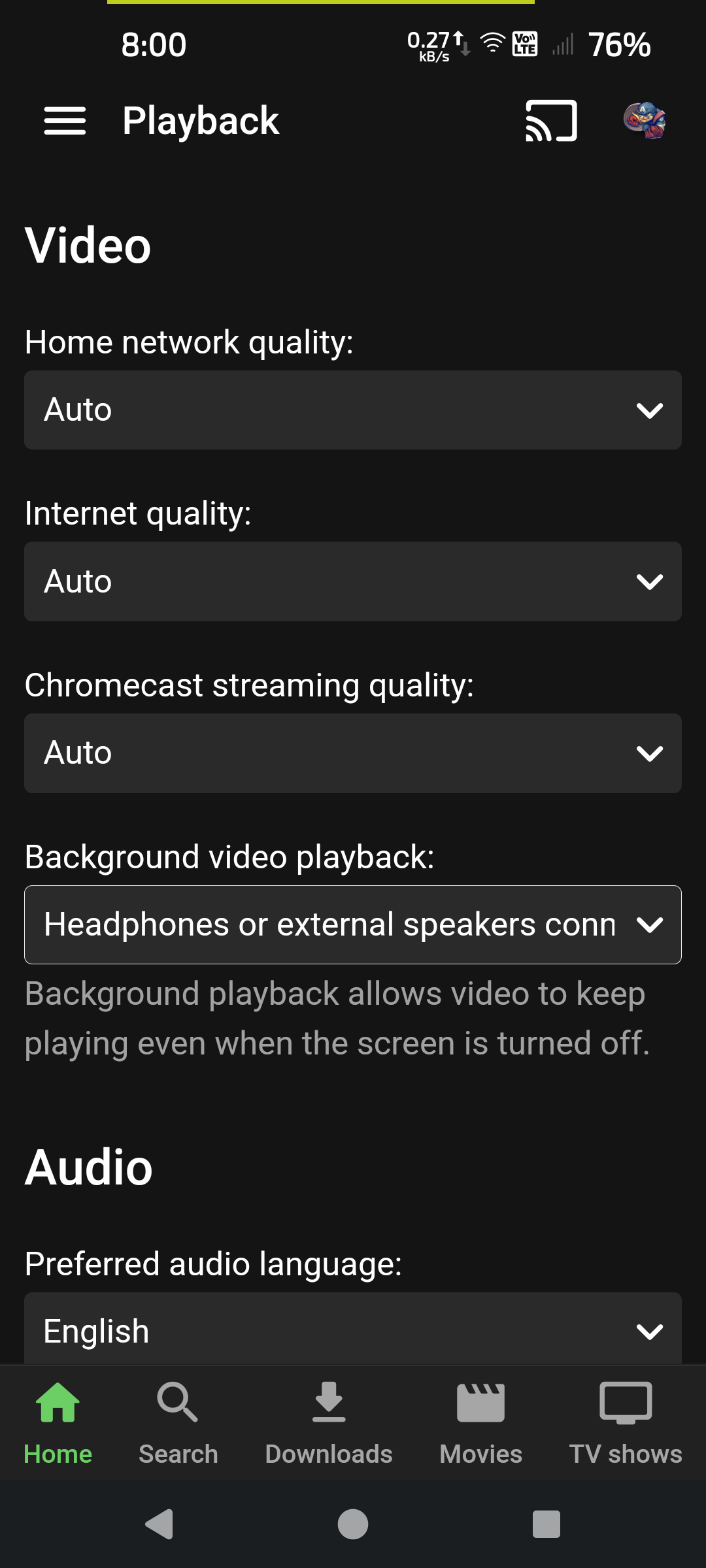 Video background playback with the screen off/locked - android phone - Android - Emby Community