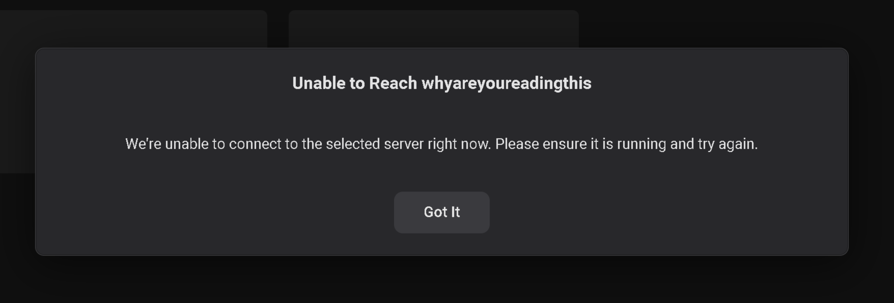 Can Connect Fine Via Ip But Not Via Embymediaappembymedia