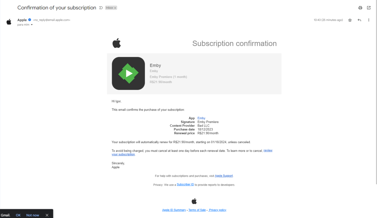 I updated the purchase and the app does not recognize the subscription ... I updated the purchase and the app does not recognize the subscription ...