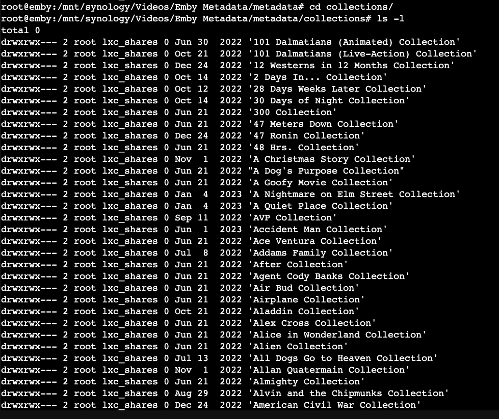 Linux Issue With Collections Linux Emby Community
