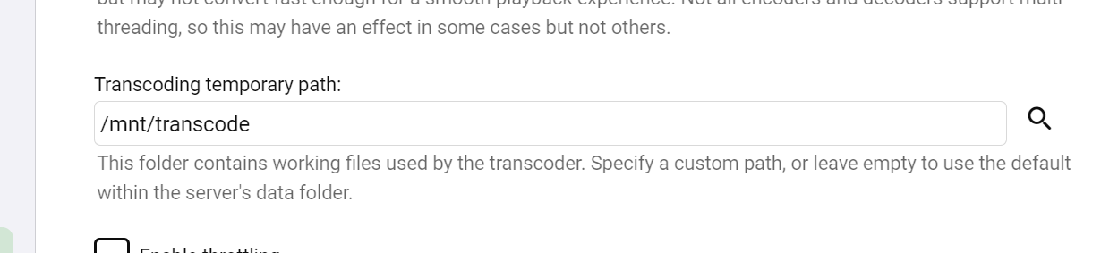 "Transcoding temporary path" setting ignored - Linux - Emby Community