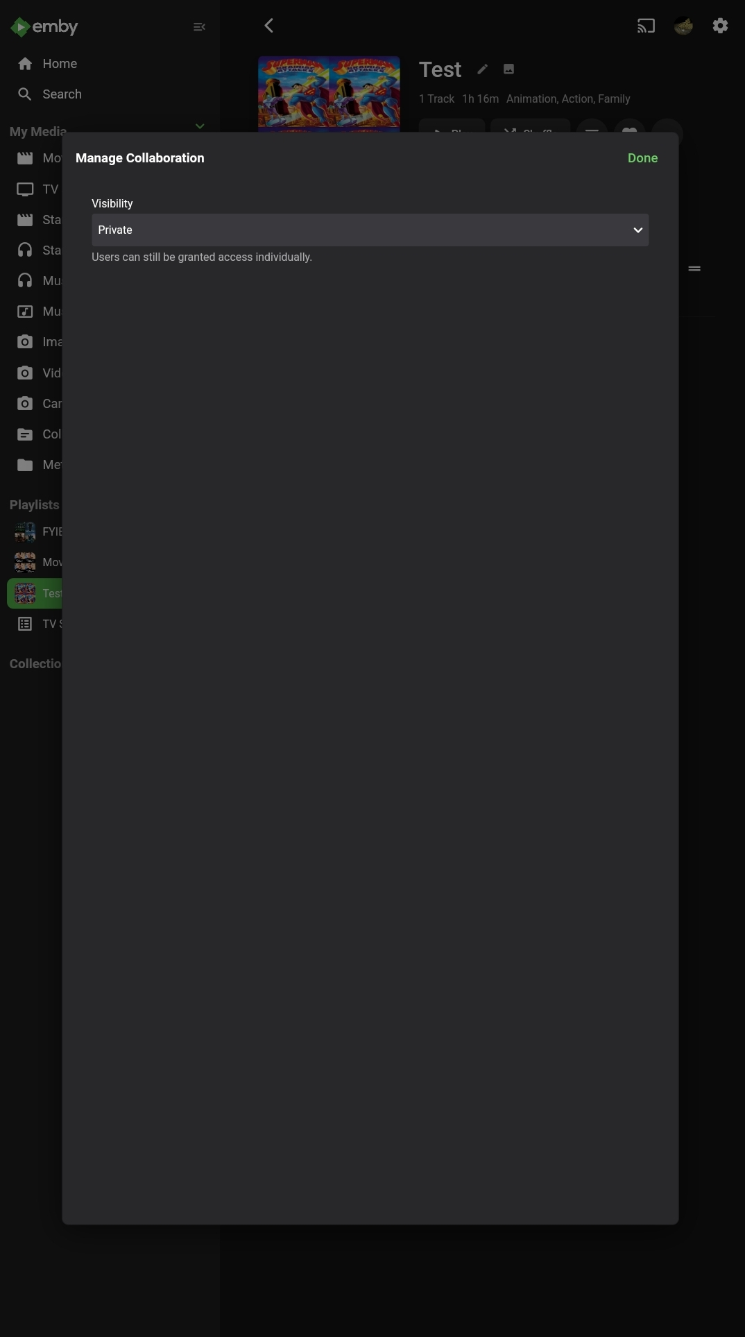 Allow users access to playlist - General/Windows - Emby Community