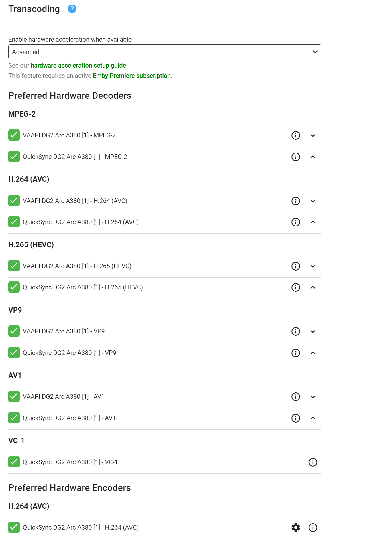 Intel Arc A380 in Docker - Linux - Emby Community