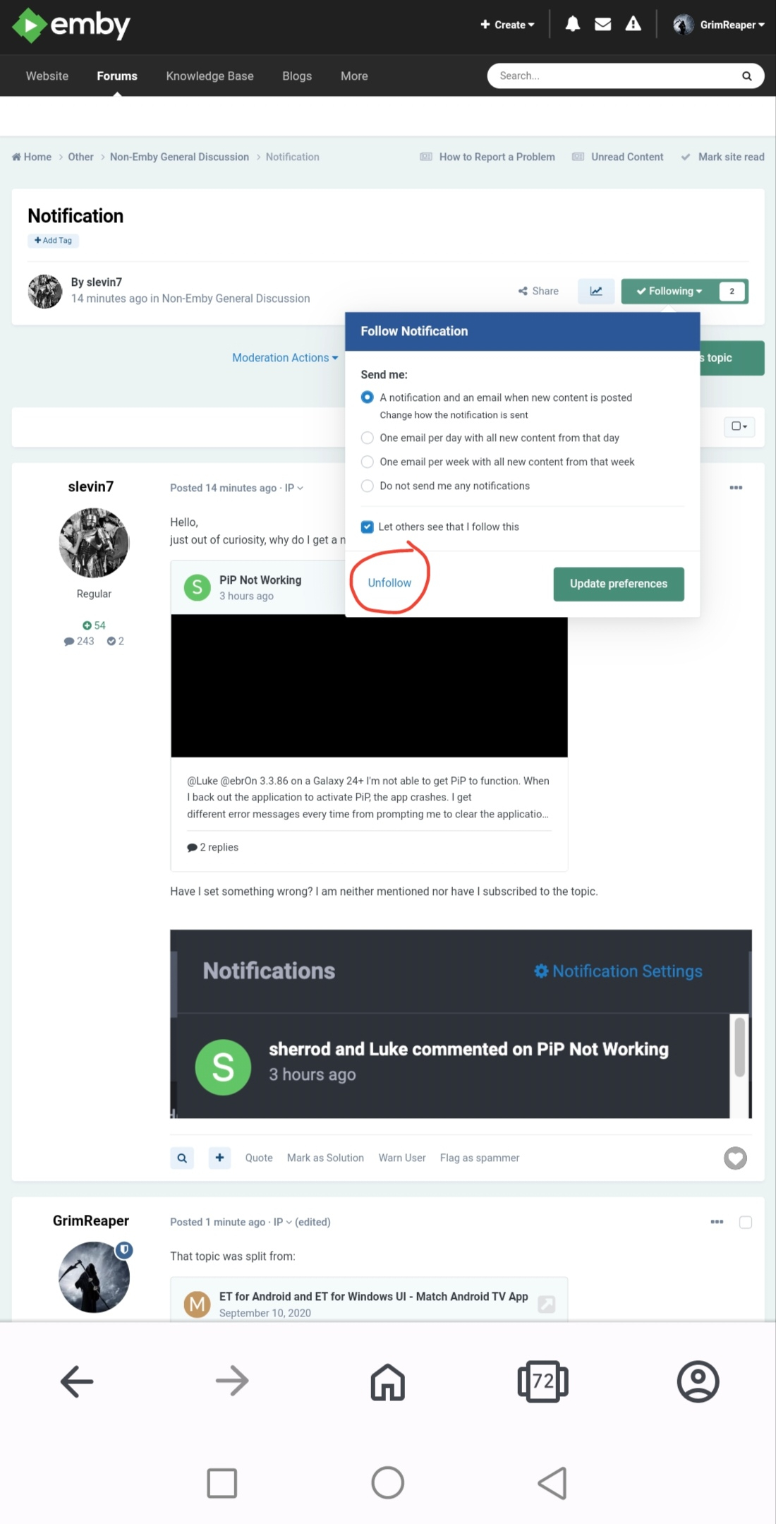 Notification - Non-Emby General Discussion - Emby Community