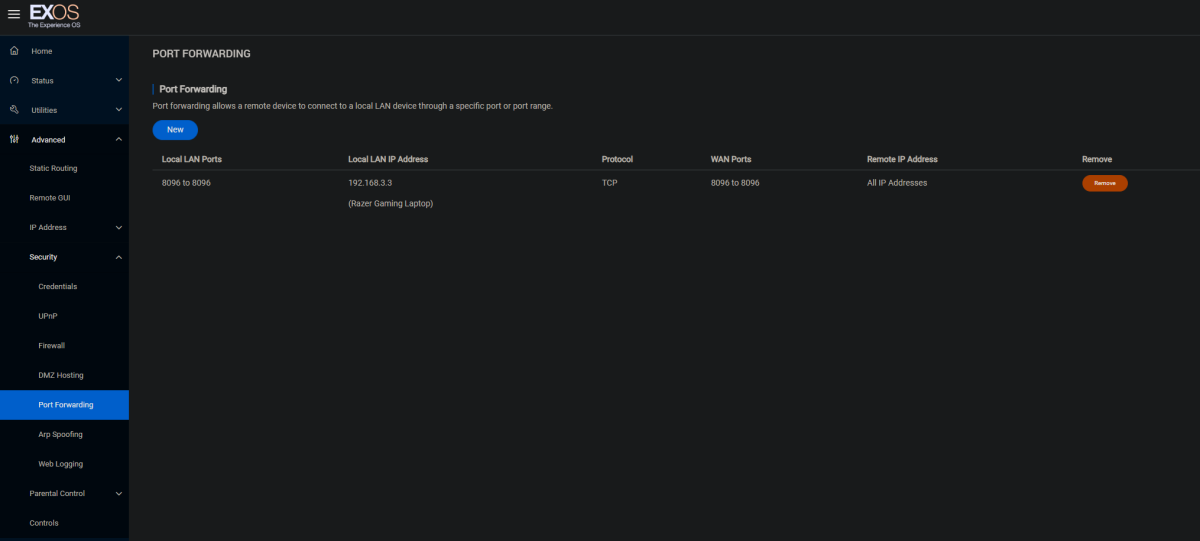 Anyone have issues setting up Port Forwarding on Calix routers ...