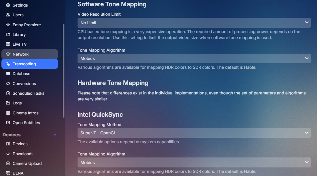 Hardware tone mapping not working. - Linux - Emby Community