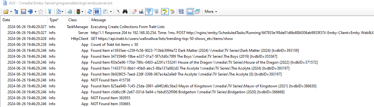 Test - Trakt List To Collections - Plugins - Emby Community