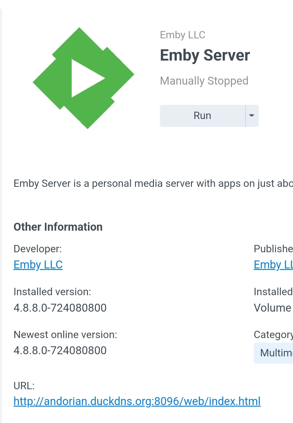 Issue with 4.8.5.0 - Synology - Emby Community